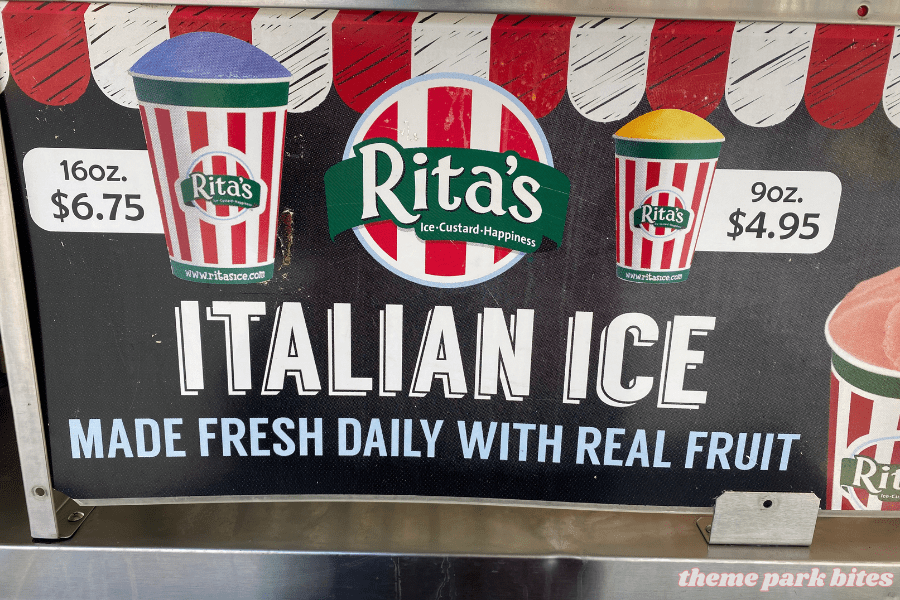 Rita's Italian Ice - theme park bites