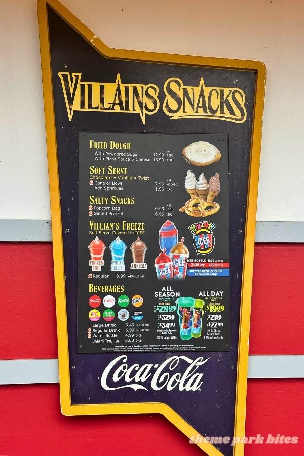 Villains Snacks - theme park bites