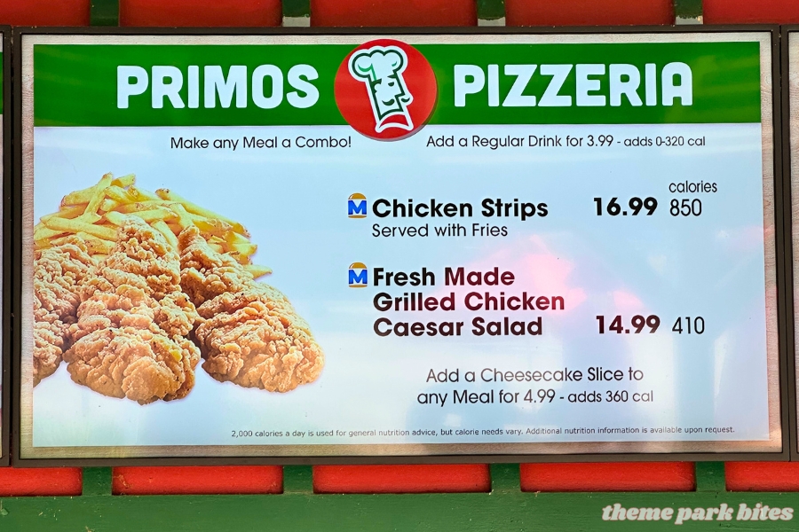 Primo's Pizzeria - Six Flags Great Adventure - theme park bites