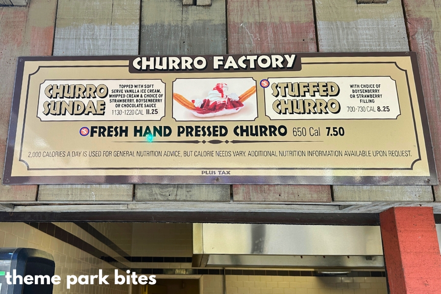 Gourmet Churro Factory - theme park bites